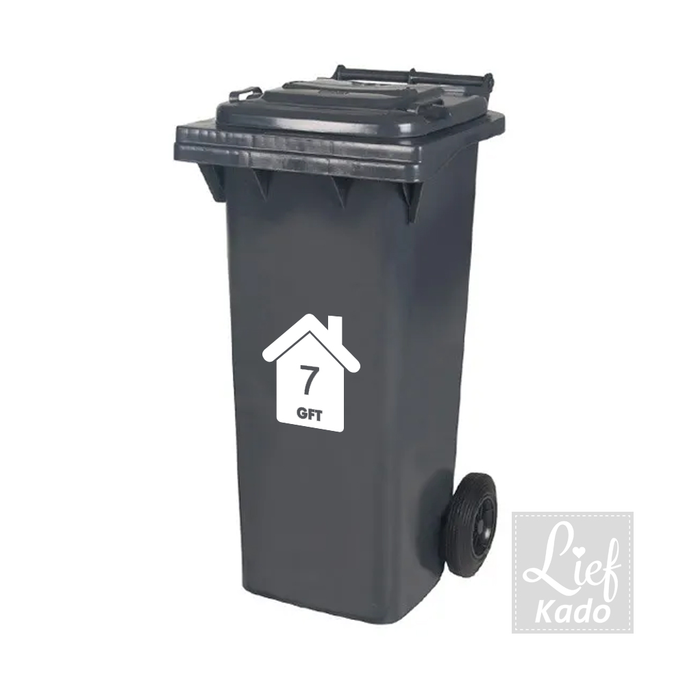 Set - Afvalcontainer stickers - Lief Kado